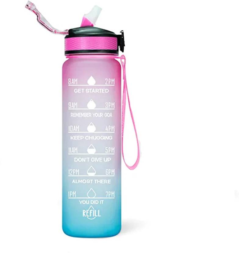 Sakuya Double Colored Motivational Leakproof Drinking Water Pani Bottle ...