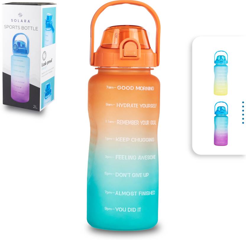 Solara Sipper Bottle 2 Litre with Motivational Time Marker, For Office ...