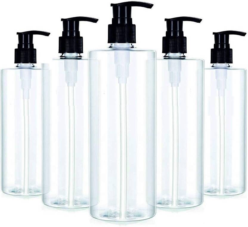 BOLT 5 Pieces Empty Shampoo Pump Bottles Refillable Dispenser Container ...
