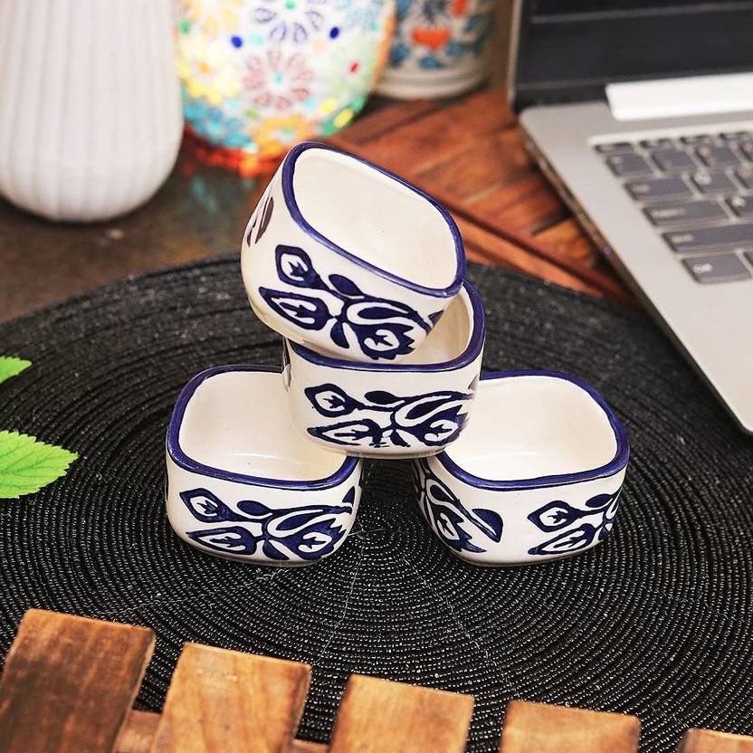 Jimkia Ceramic Chutney Bowl Square Shape Chutney Katori Blue Color ... Jimkia Ceramic Chutney Bowl Square Shape Chutney Katori Blue Color ...