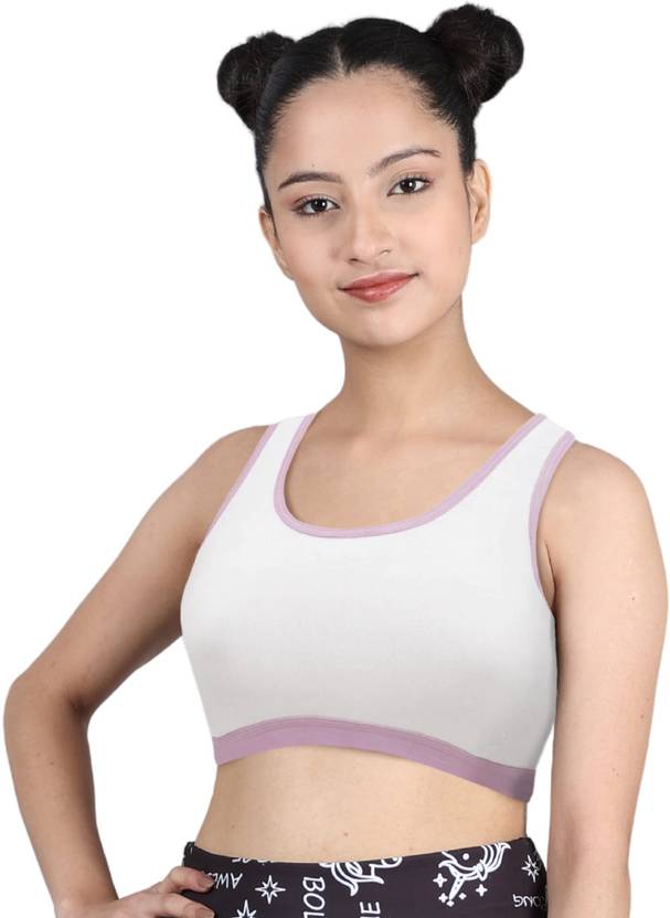 Dchica Regular Broad Strap Bra for Girls Non-Wired Gym Workout Women ...