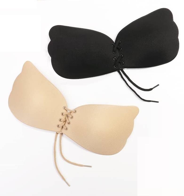 ASTOUND Sticky Strapless Self Adhesive Backless Bras Silicone, Nylon ...