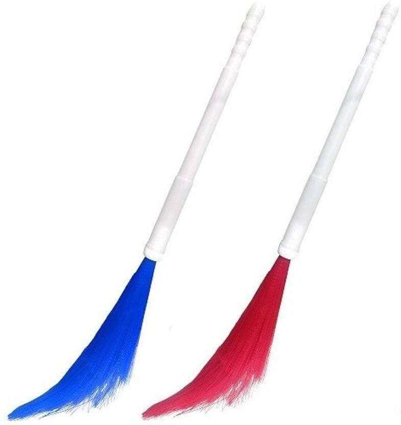 JEEBU Adjustable Plastic Colored Kharata Broom, Plastic Phool jhadu ...