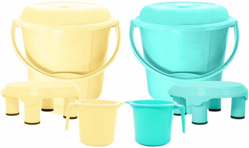 Wonder Plastic Bucket 25 LT With Lid & Patra & Dyna 950ml, 2 Pc, 25 Ltr ...