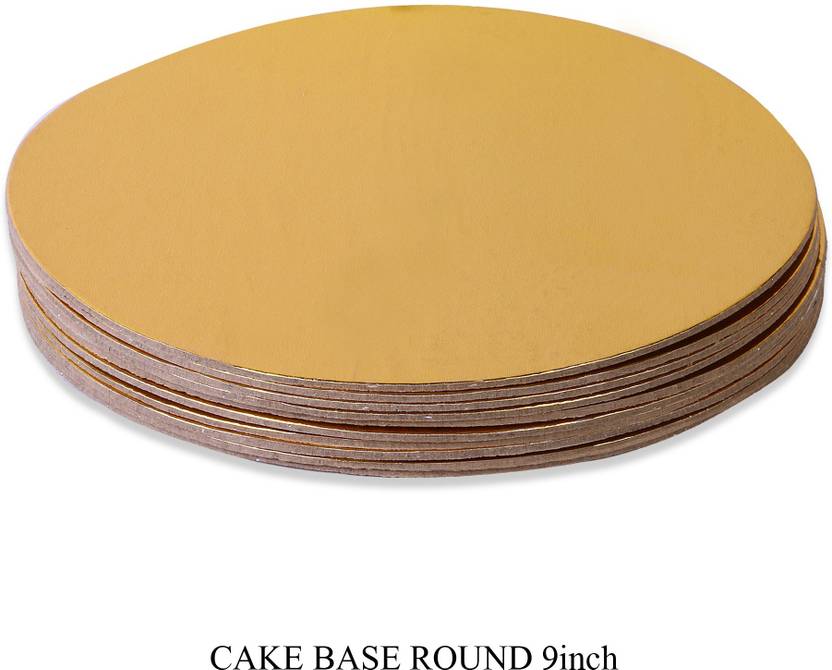 SUNPACKERS 9 Inch Round Cake Board Base Thermal Lamination Paper Cake ...