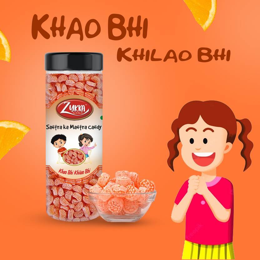Zykka Santra Ka Mantra Candy, Tango Flavor Candies Orange Candy Price ...