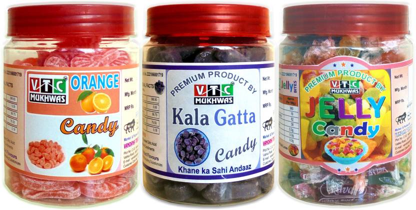 VTC Premium Orange Toffee Narangi Candy, Kala Khatta Or Fruit Jelly ...