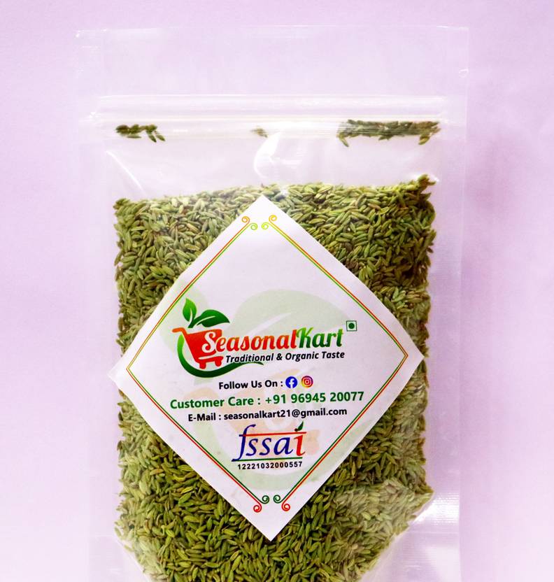 Seasonal Kart Fennel Seeds Small | Thin Green Barik Saunf Mouth ...
