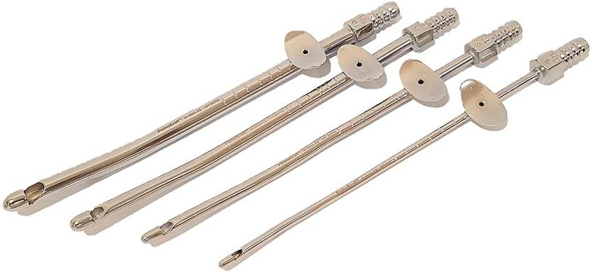 Agarwals MTP Cannula, Slightly Curved, Set of 4 (One each of Size #1 to ...