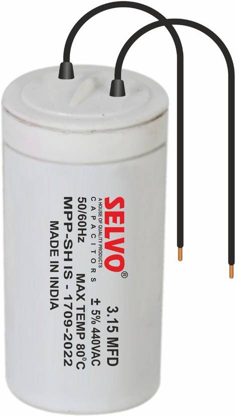 SELVO 3.15 Microfarad (MFD) 440 VAC Electrolytic Electrolytic Capacitor ...