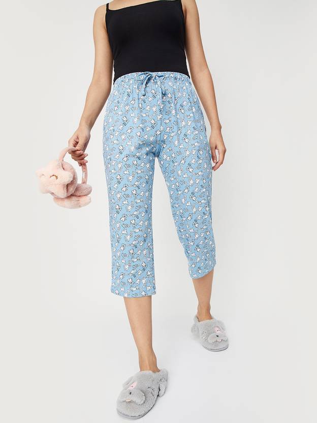 MAX Women Light Blue Capri - Buy MAX Women Light Blue Capri Online at ...