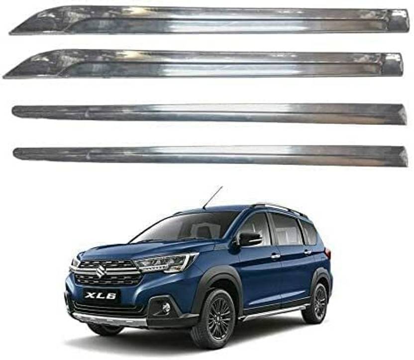 Carshade Full Chrome Set Of 4pcs Side Beading Side Cladding Compatible For Xl6 Car Beading Roll