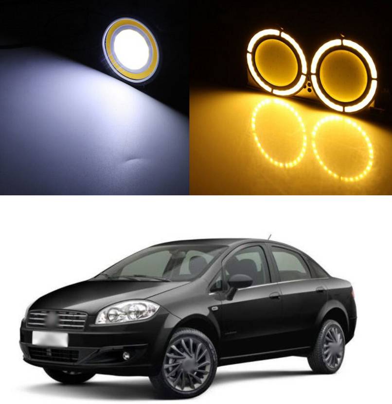 LOVMOTO 12V Round LED Lights DRL Daytime Running Light d570 Headlight ...
