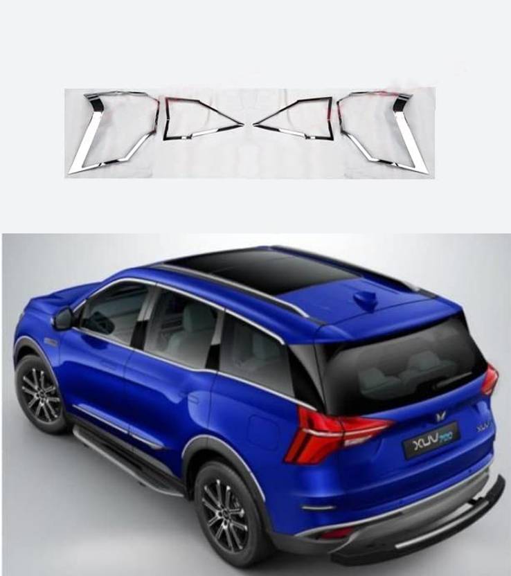 Lamkoti Car silver plated chrome tail light cover for Mahindra XUV 700 ...