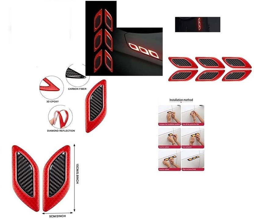 Max In Carbon Fiber Graphic Car Reflective Sticker, Warning Sign for ...