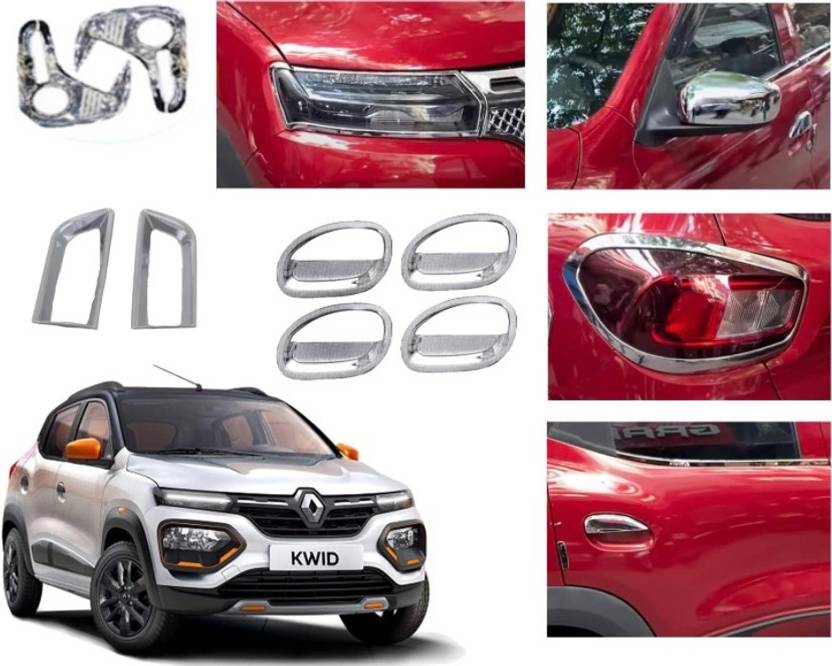 AMARIO Exterior Chrome Accessories Combo Kit for Kwid Type 2(2019 ...