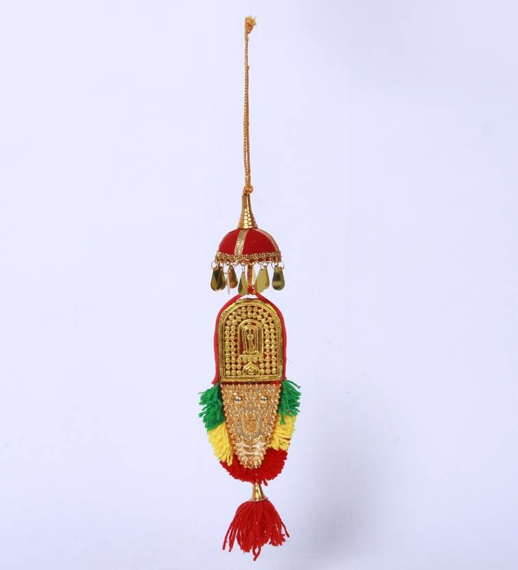 Devaa dev39-Car nettipattom kolam with ganesha and vishnu Car Hanging ...