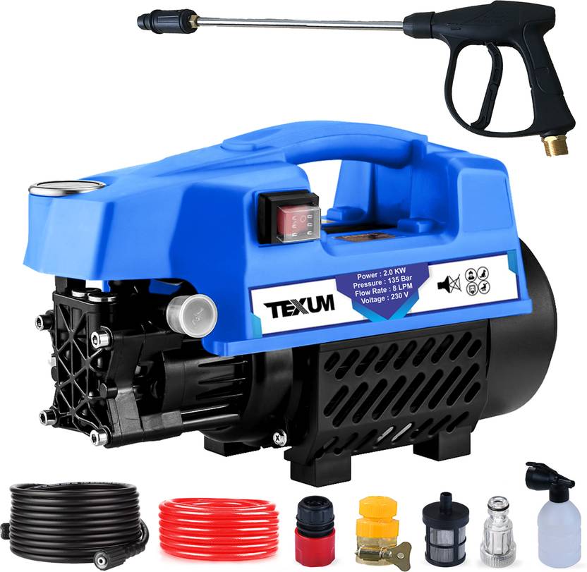 Texum TX-25 High Pressure Washer 2000 Watts, 135 Bars, 8 Meters Outlet ...