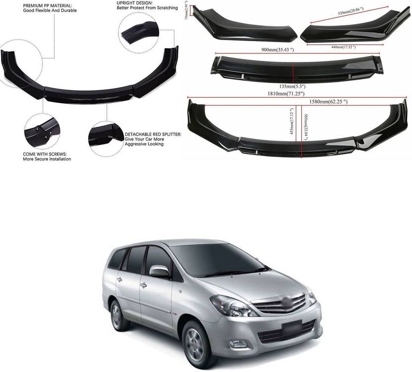 XZRTZ Car Front Bumper Spoiler Splitter Body Kit Side Skirt Front ...