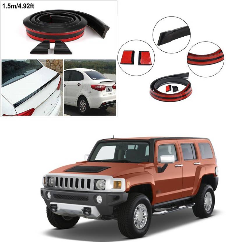 PROEDITION Rear Strip Splitter Spoiler Side Skirt Rubber Carbon Fiber ...