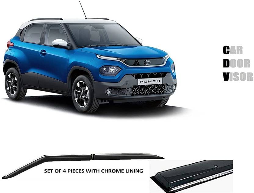 hukum karo Premium Chromeline Door Visor for Tata Punch Car Window ... hukum karo Premium Chromeline Door Visor for Tata Punch Car Window ...