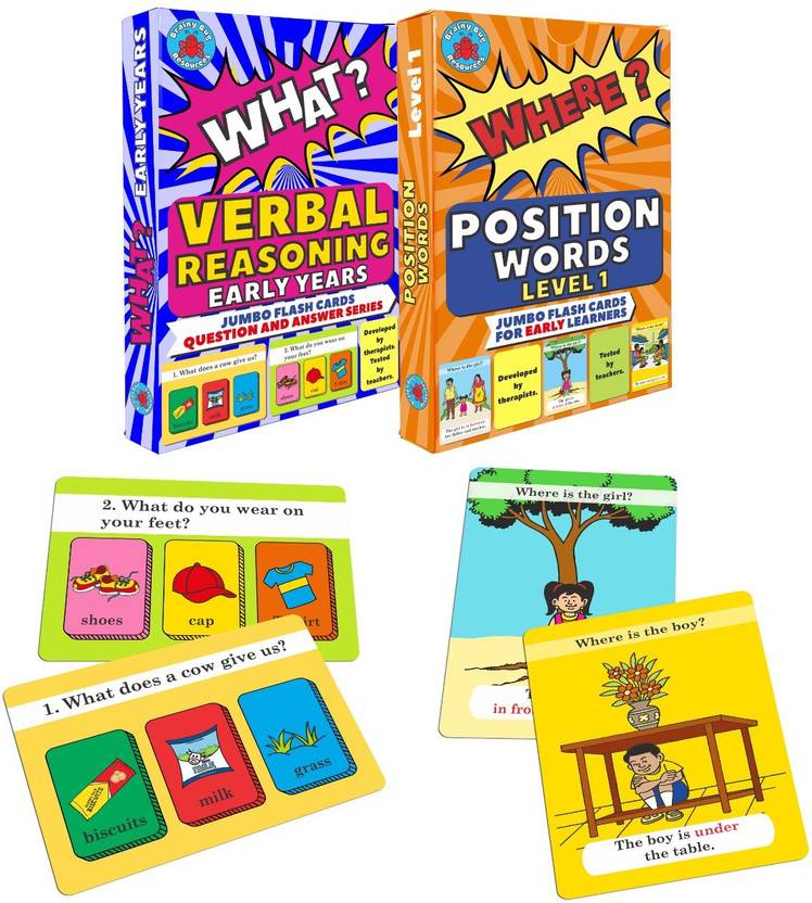 Brainy Bug Resources 60 flashcards, What? and Where? questions; Verbal ...