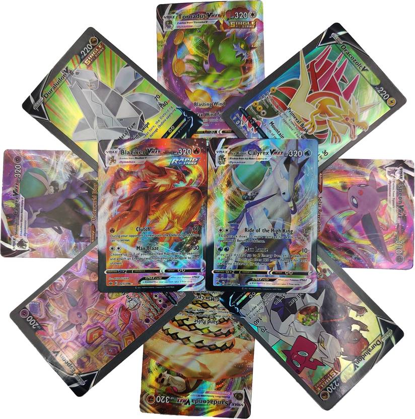 Wiska 100pcs (23 VMAX Series + 77 V Series) Pokemon VMAX Cards Pack ...