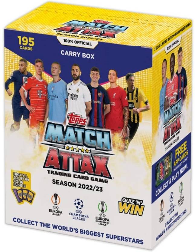 Topps UEFA Champions League Match Attax 22-23 Card Game Carry Box ...