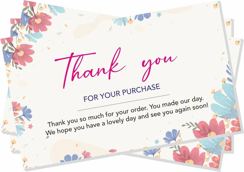 ESCAPER Thank you Cards for Business (3.5 x 2 inche) Thank you for your ...