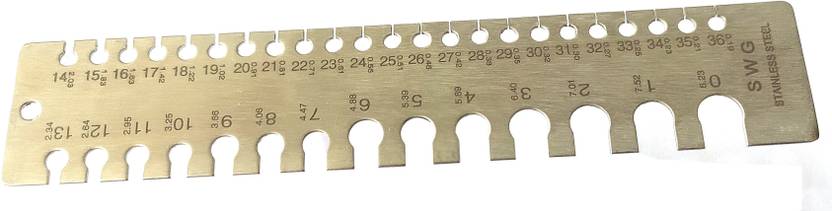 Inditrust Rectangular SWG Wire thickness gauge measuring tools Panel ...