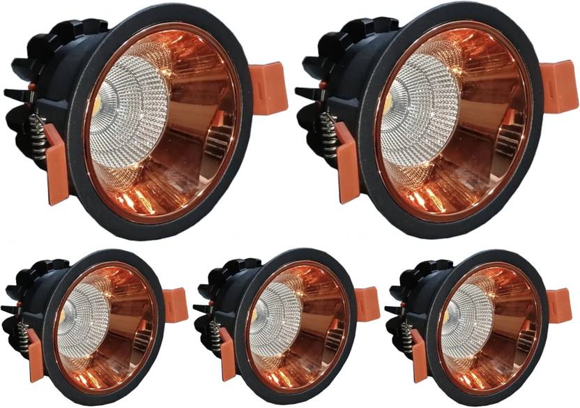 Hybrix LED 6 Watt Optical COB deep Spot down Light, Rose Gold Chrome ...