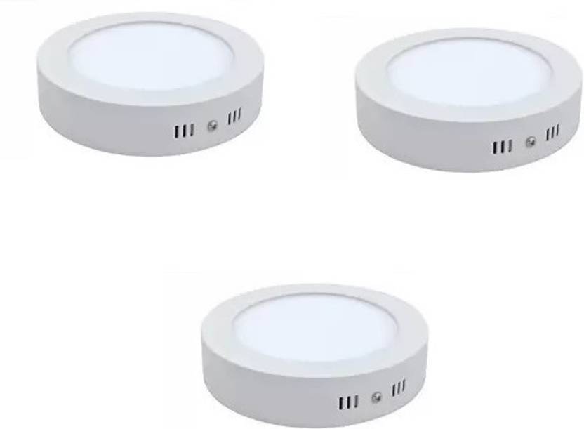Nightstar 10 Watt Round LED 3 Pcs Ceiling Surface Panel Down Light ...