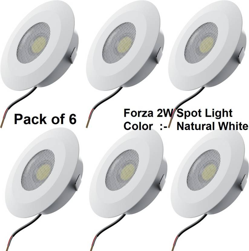 Nortek Forza Round 2 Watt Led Spot Light Pack of 6 Natural White ...