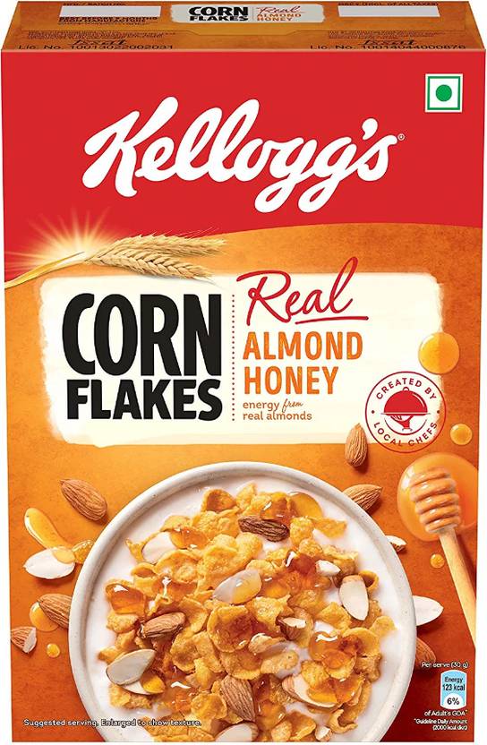 Kellogg's REAL ALMOND HONEY Flavour CORN FLAKES Box Price in India ...