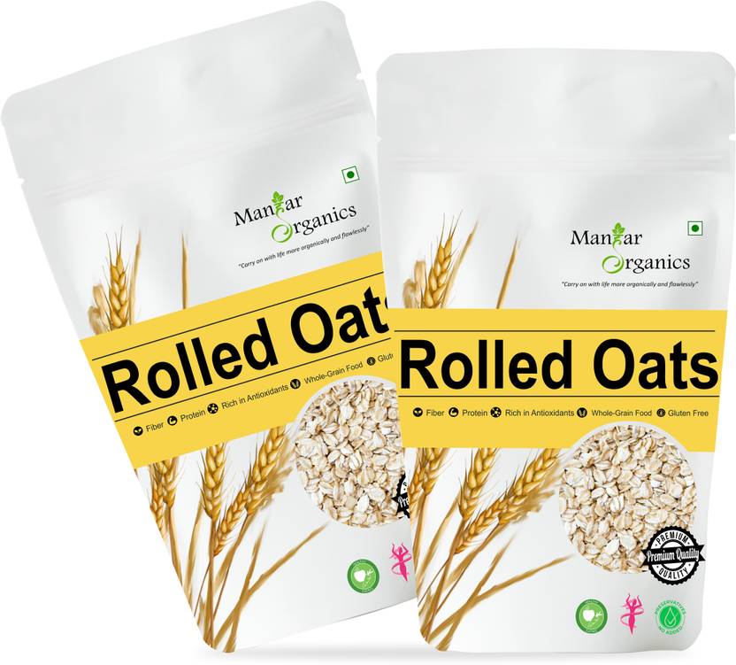 ManHar Organics Fiber rich Rolled Oats 2000gm |Gluten-Free| Weight ...