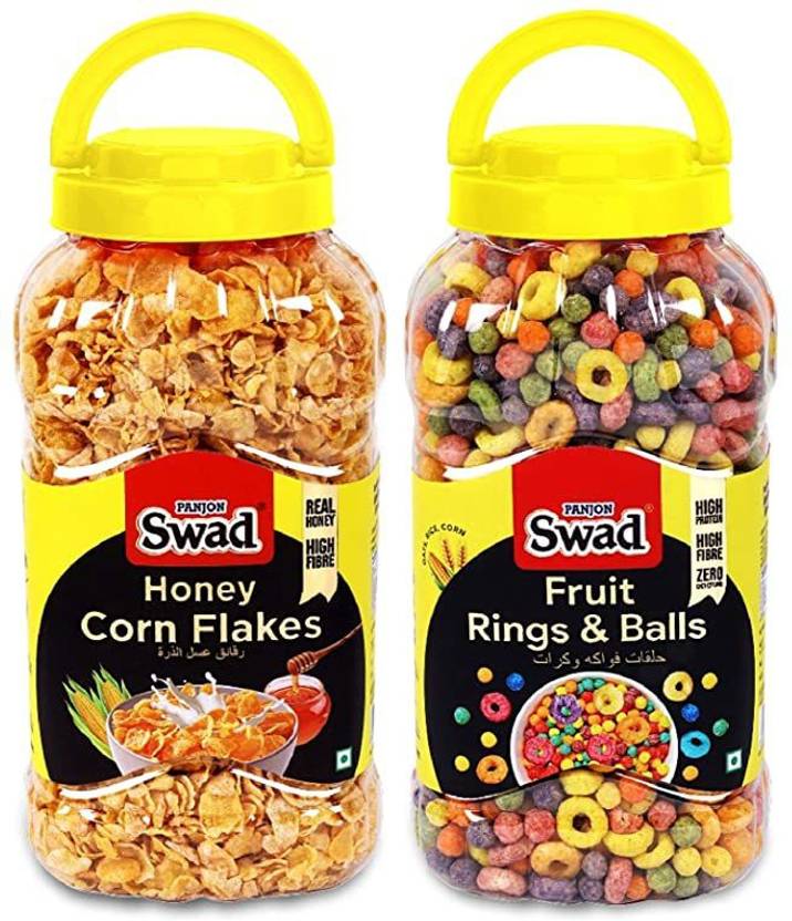 SWAD Honey Corn Flakes & Fruit Rings N Balls (Multigrain Children ...
