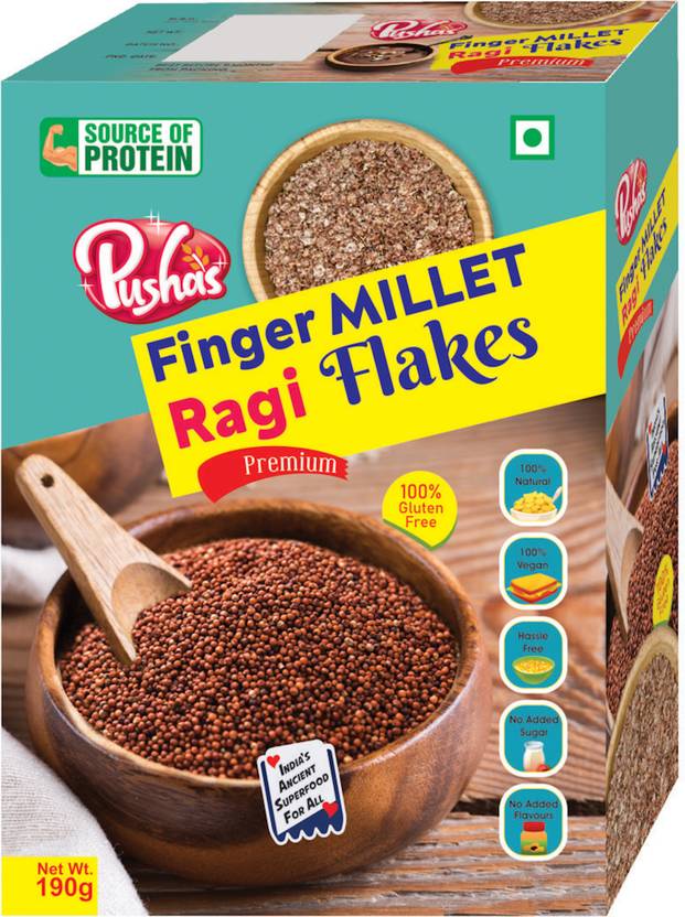 Pusha's Finger Millet Ragi Flakes Poha Nachni, Gluten Free,Protein Rich ...