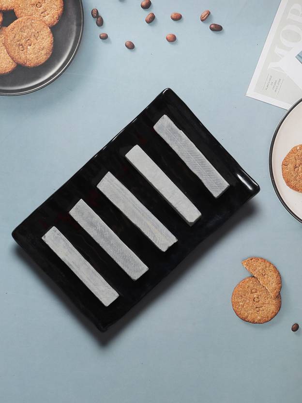 Brighty 250gms natural earthy cubical black slate bars made from ...