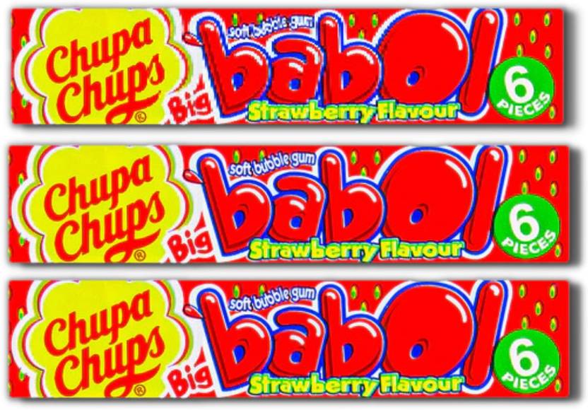 Chupa Chups Big Babol Pack of 3 Strawberry Chewing Gum Price in India ...
