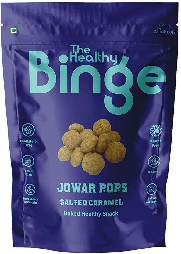 The Healthy Binge Jowar POPS Salted Caramel |Baked Healhy Snack|Pack of ...