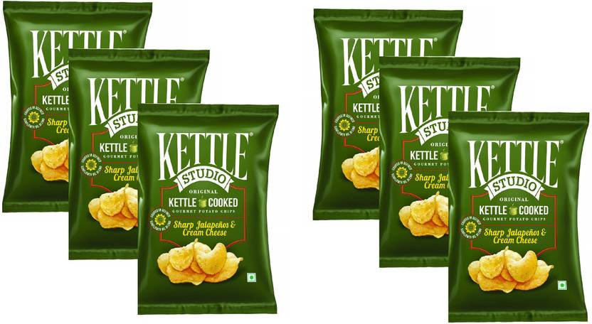 KETTLE Studio Potato Chips | Sharp Jalapenos and Cream Cheese - 125gm ...