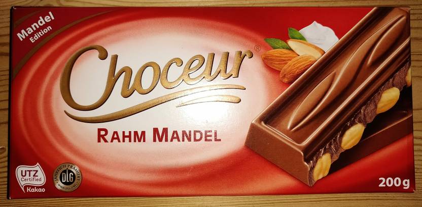 Choceur Rahm Mandel - Smooth Creamy Chocolate with Whole Almonds Bars ...