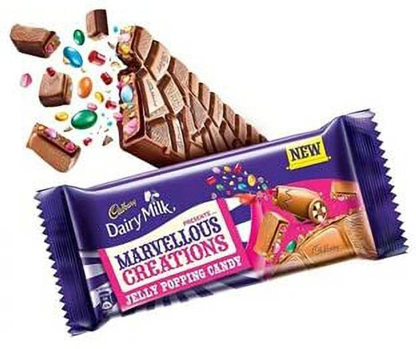 Cadbury Dairy Milk Marvellous Creations With Jelly Popping Candy 47g ... Cadbury Dairy Milk Marvellous Creations With Jelly Popping Candy 47g ...
