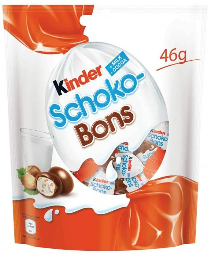 Kinder Schoko Bons Milk Chocolate with milk cream & hazelnut Bites ...