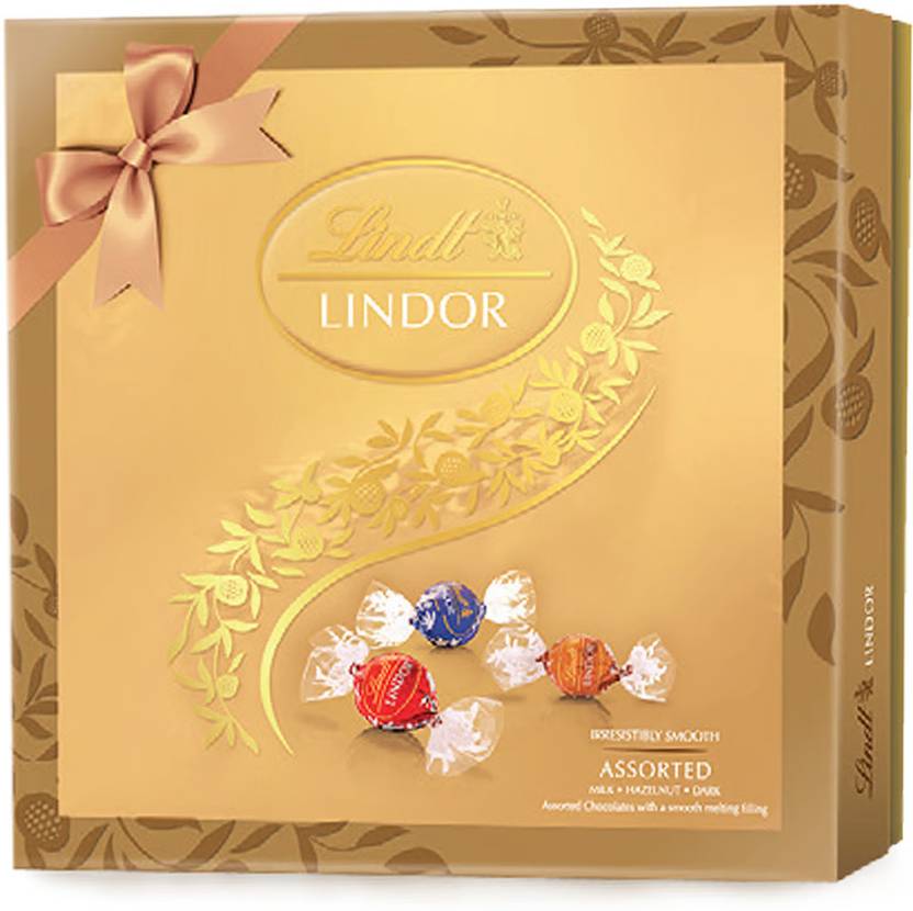 LINDT Lindor Assorted Flavour Of Milk, Hazelnut, Dark With A smooth ...