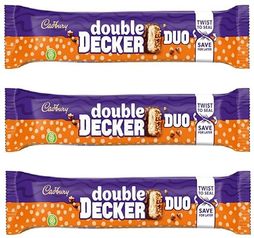 Cadbury Double Decker Duo Crunchy Cereal Filling Bar Each 74.6g Pack Of ...