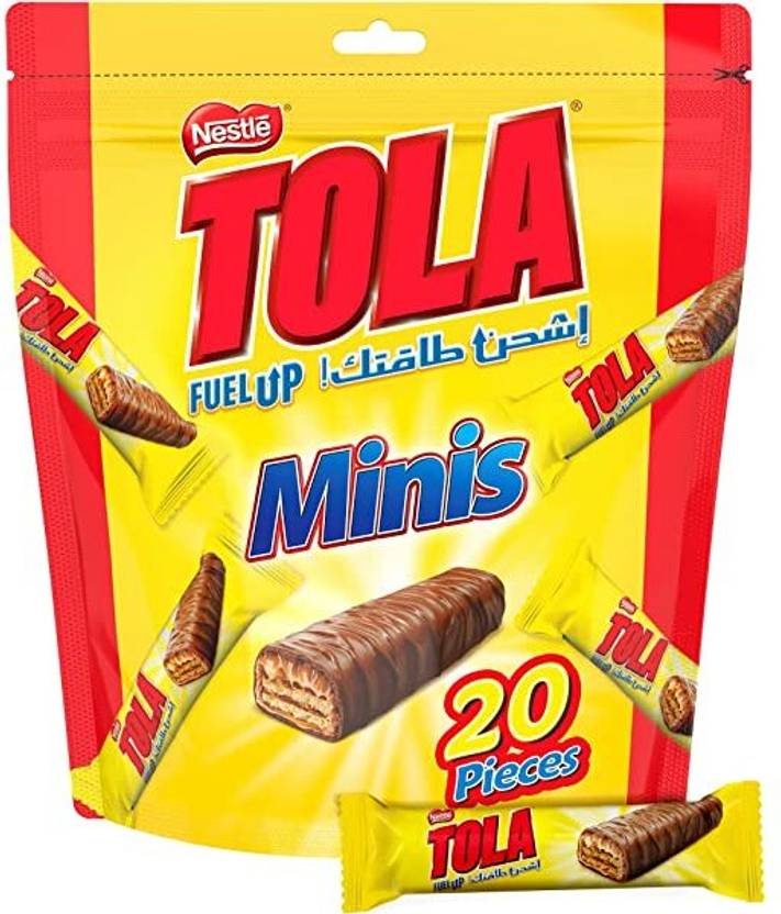 NESTLE Tola Minis Cripsy Wafer Covered With Caramel & Milk Chocolate 20 ...