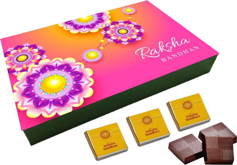 RUN TOY HAPPY RAKSHA BANDHAN(51), 12pcs Chocolate Gift Box, (12 Cavity ...