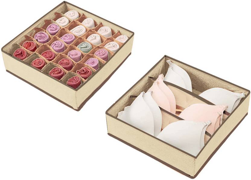 Favria 2 Piece Undergarments Bra Panty Socks Closet Drawer Divider