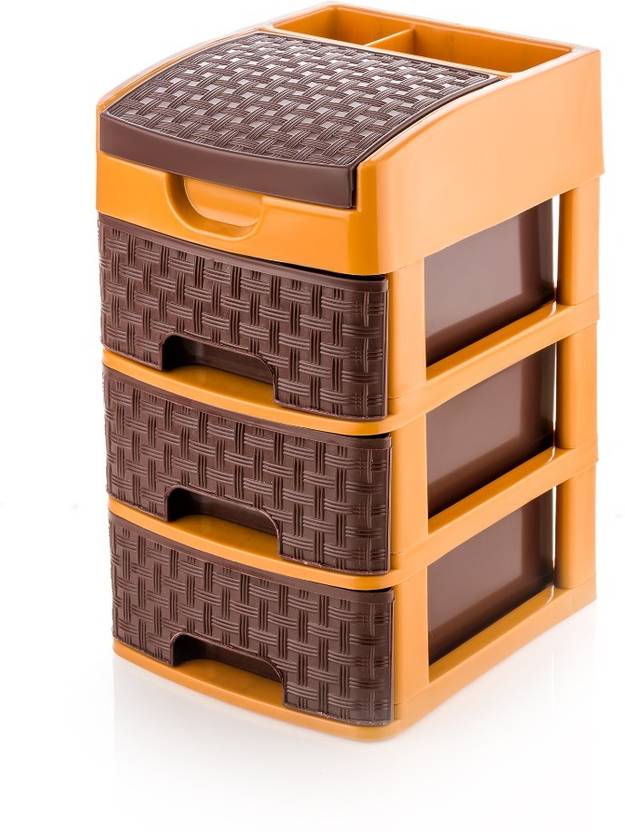 LD LUCIDO DECORE Plastic 3 Tier Containers Drawer Organisers for ...
